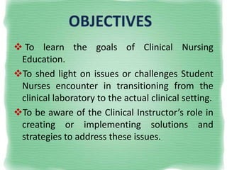 Nursing Goals And Objectives