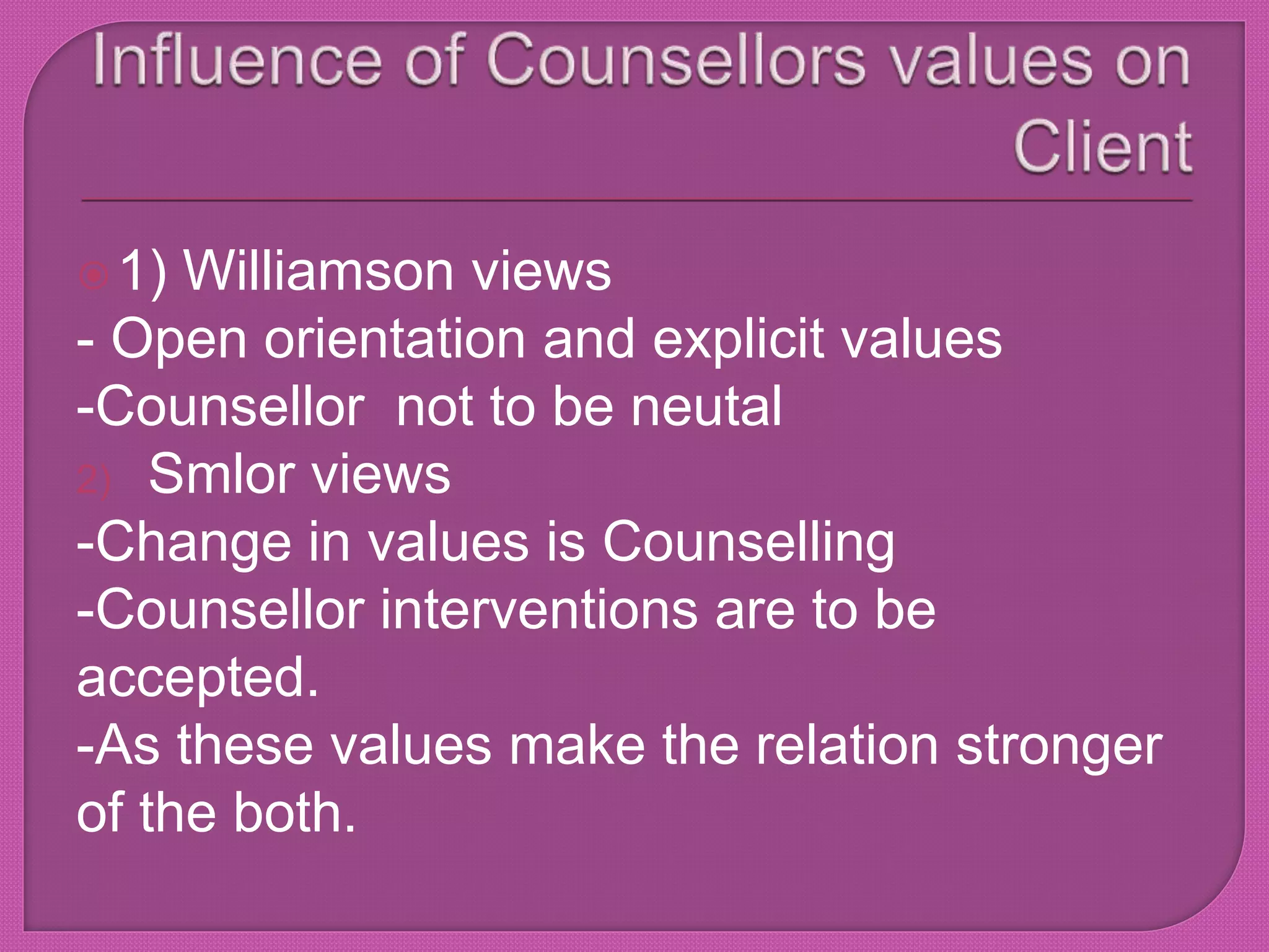 Goals of counselling | PPTX