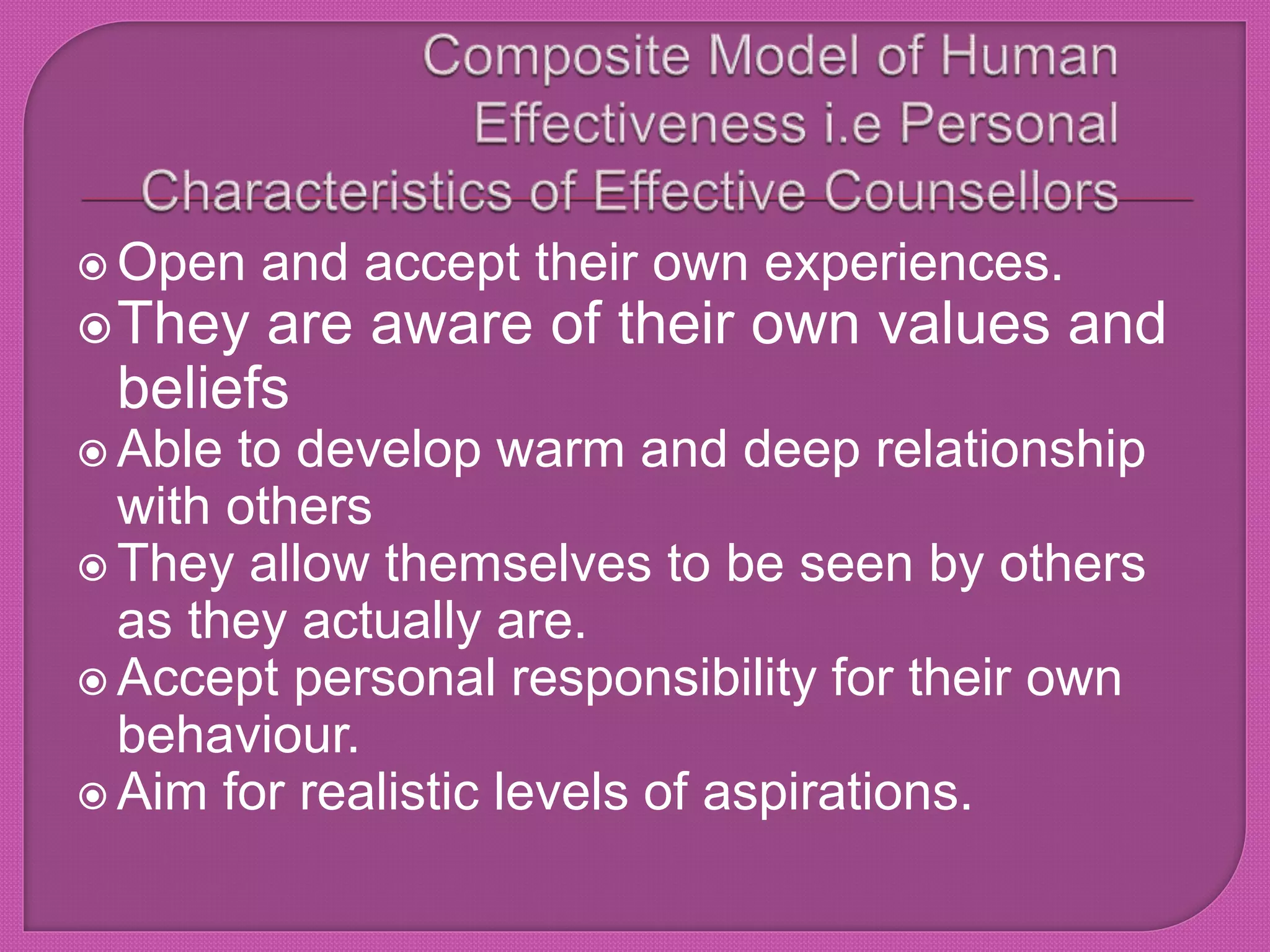 Goals of counselling | PPTX