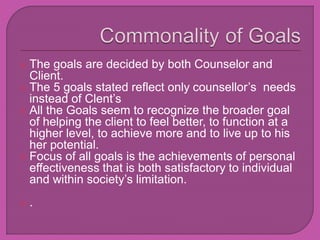 Goals of counselling | PPTX