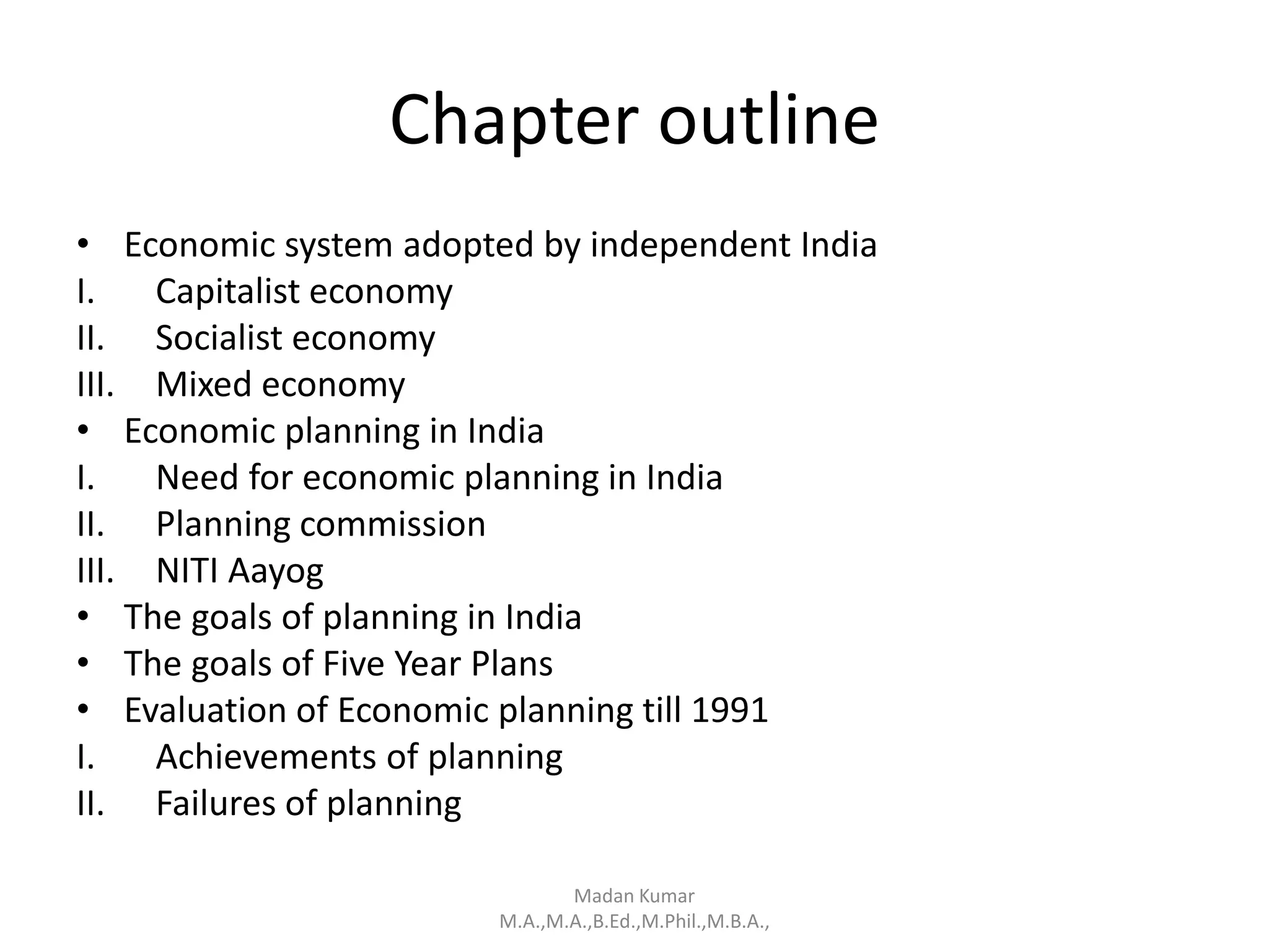 Goals of india's development plans | PPTX