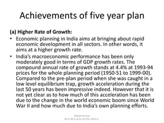 Goals of india's development plans | PPTX