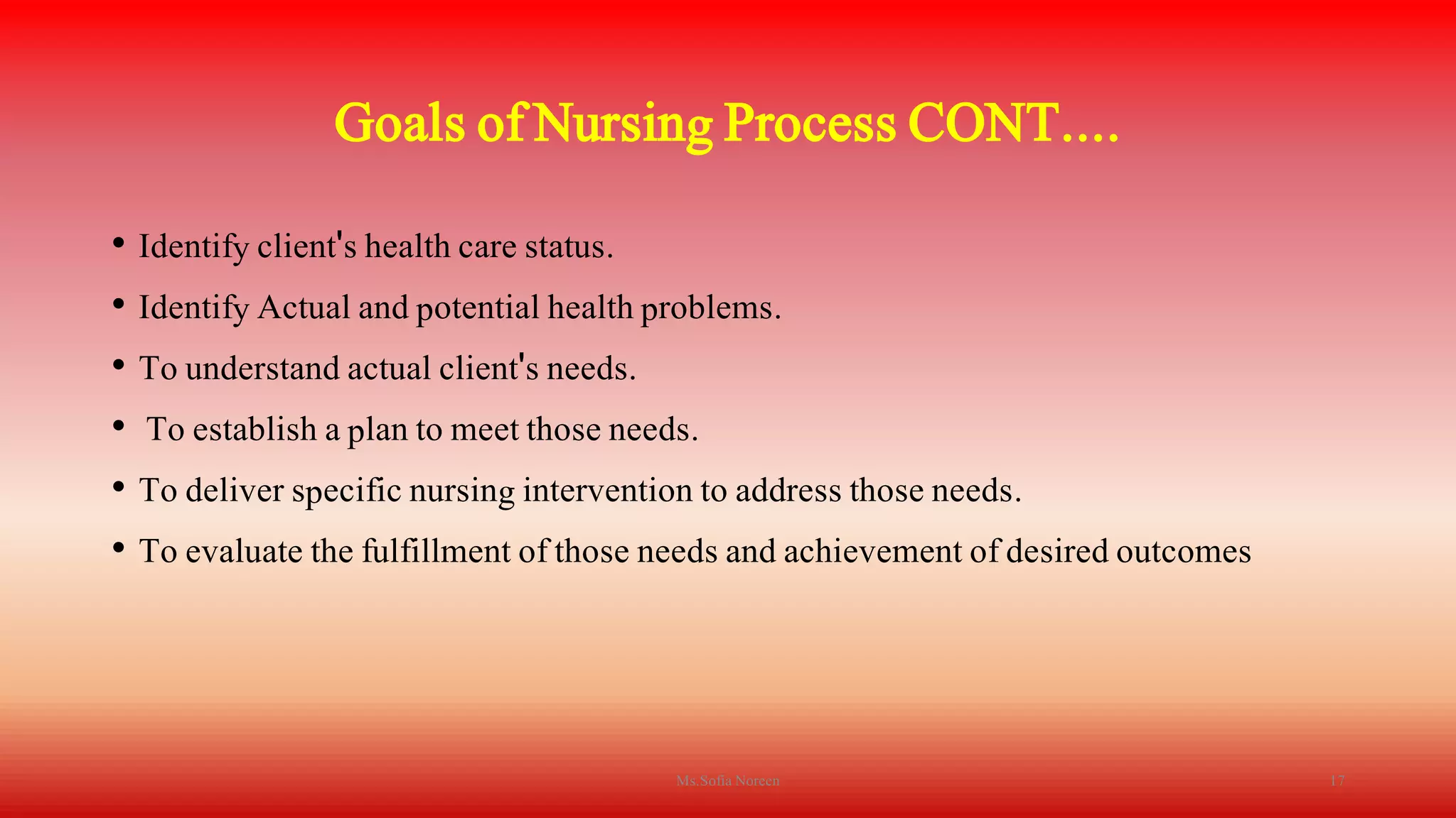 Goals of Nursing and related concepts | PDF