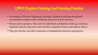 Goals of Nursing and related concepts | PDF