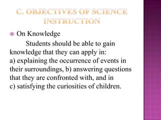 Goals of science teaching | PPTX