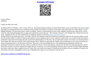 Goals Of Utopia | PPT