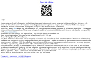 Goals Of Utopia | PPT