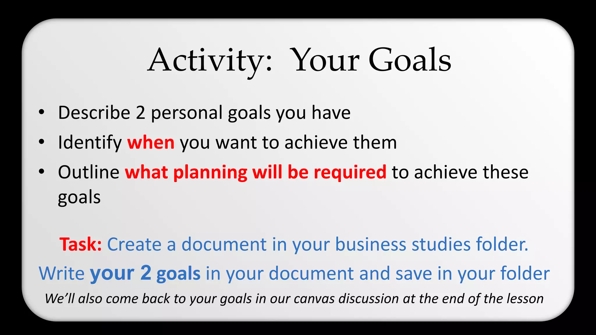 Management Goals (Topic 2) ROGA | PPT
