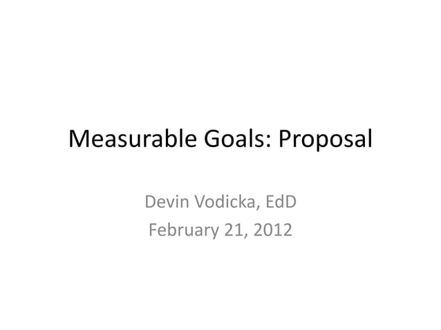 Goals Proposal | PPT