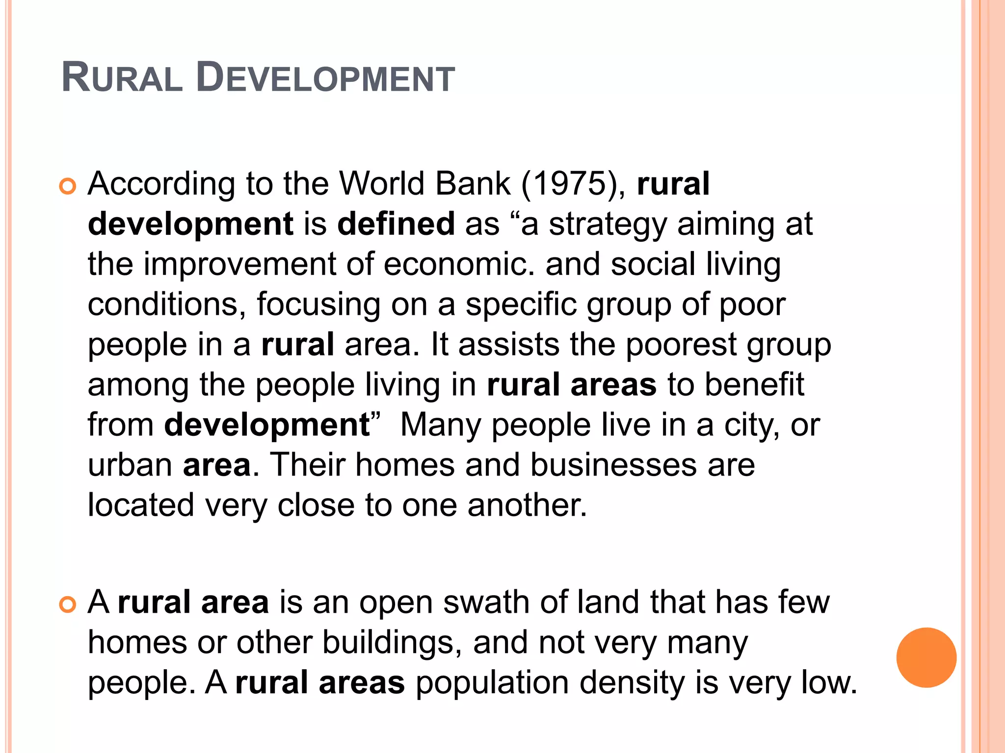 Goals strategies and programs of rural development | PPTX