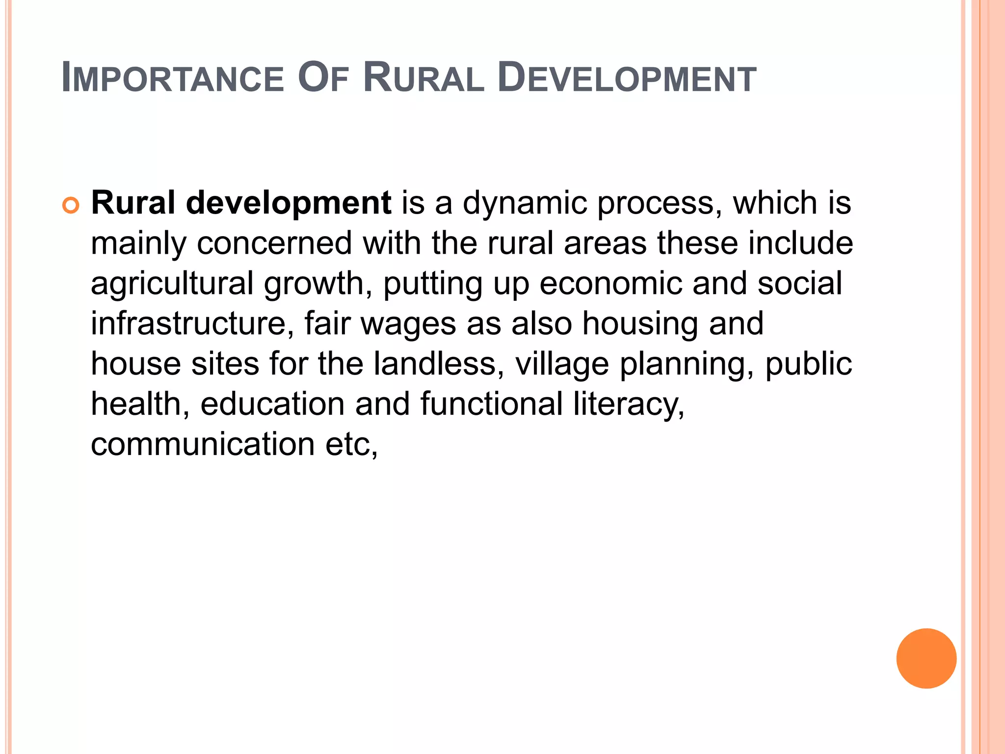 Goals strategies and programs of rural development | PPTX