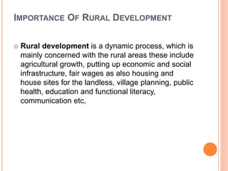 Goals strategies and programs of rural development | PPTX | Debated ...