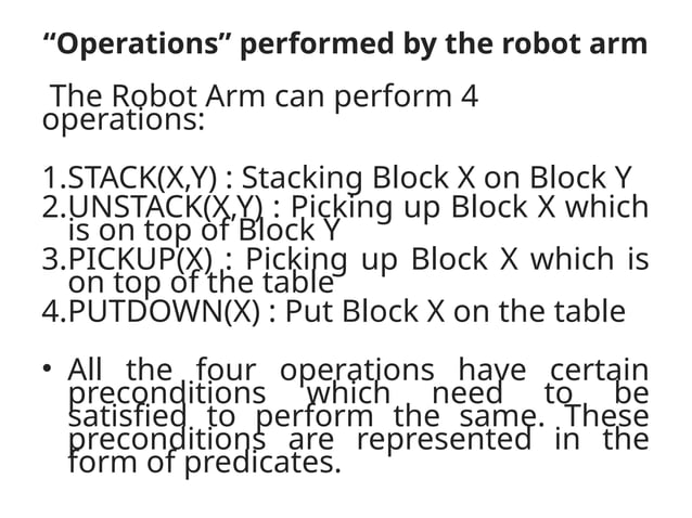 Goal Stack Planning follows a top-down approach | PPT