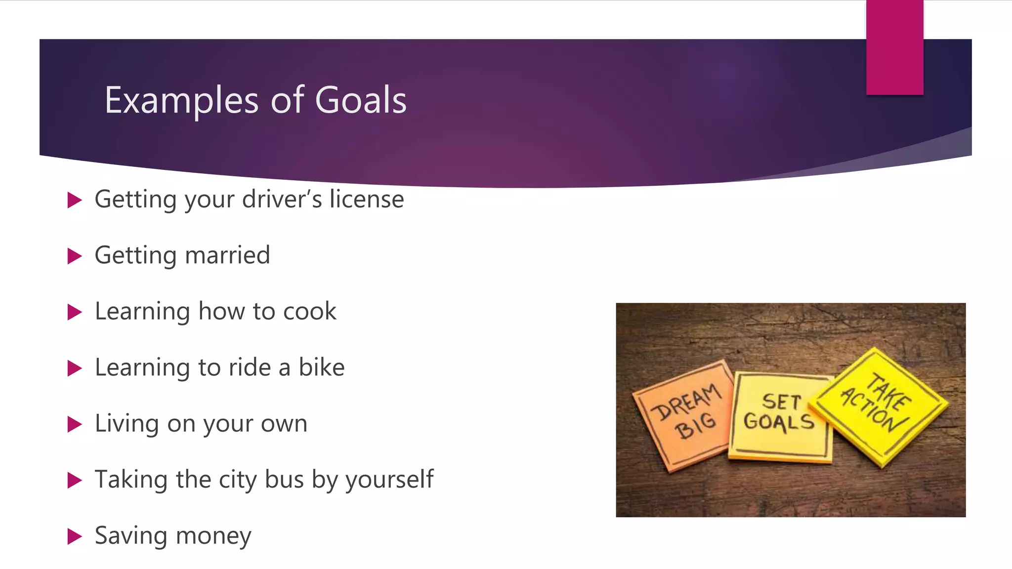 Goals and Vision board | PPT