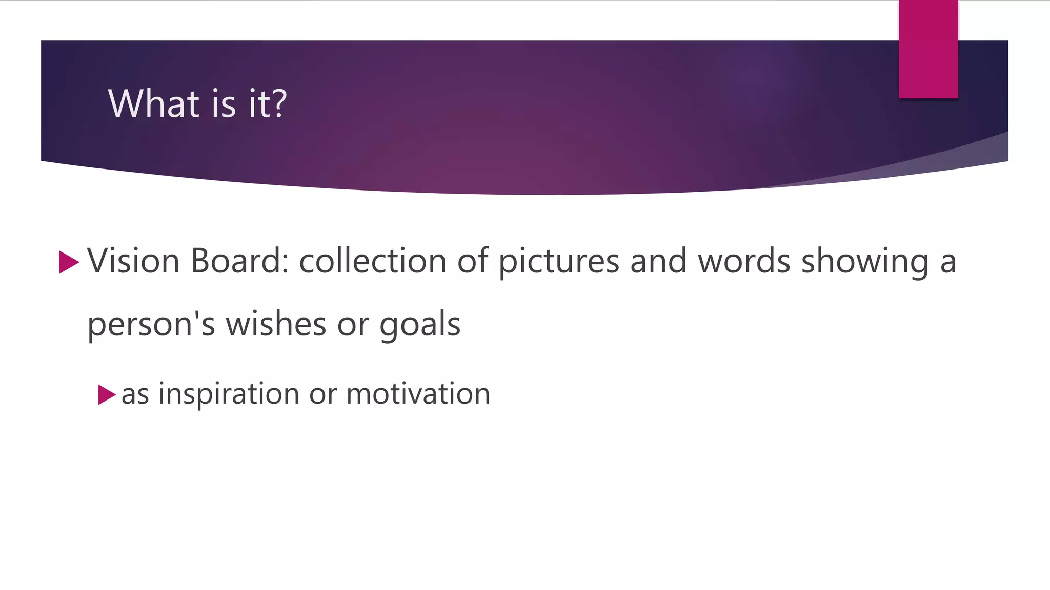 Goals and Vision board | PPTX