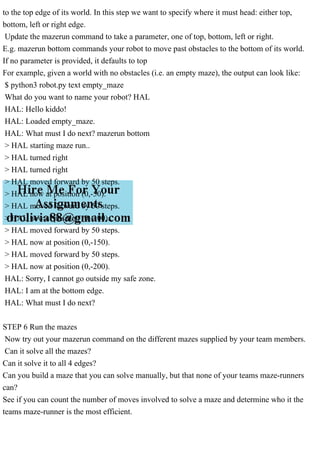 Goal The goal is to build a Maze-runner special edition of your .pdf ...