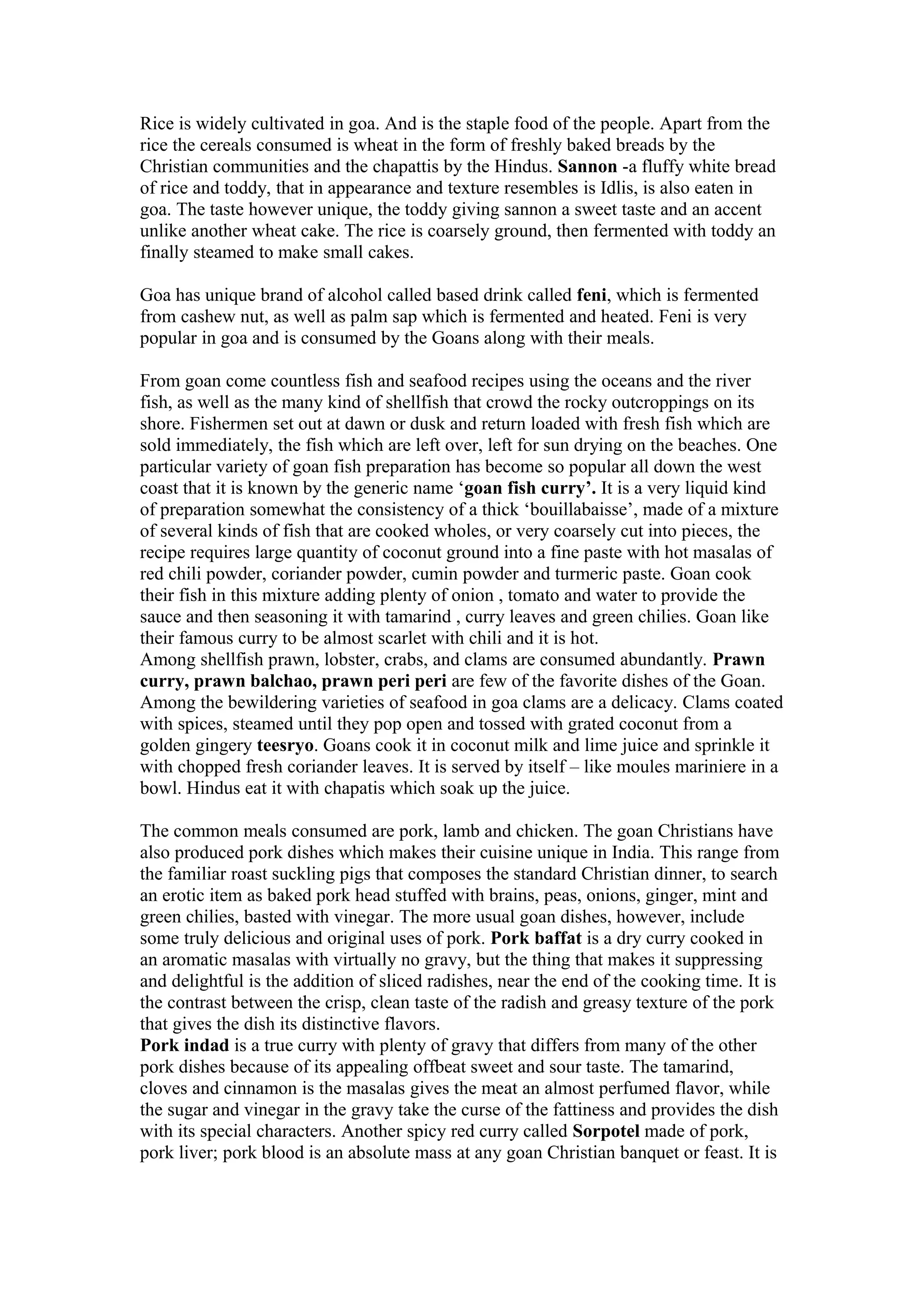 Goan cuisne | DOC