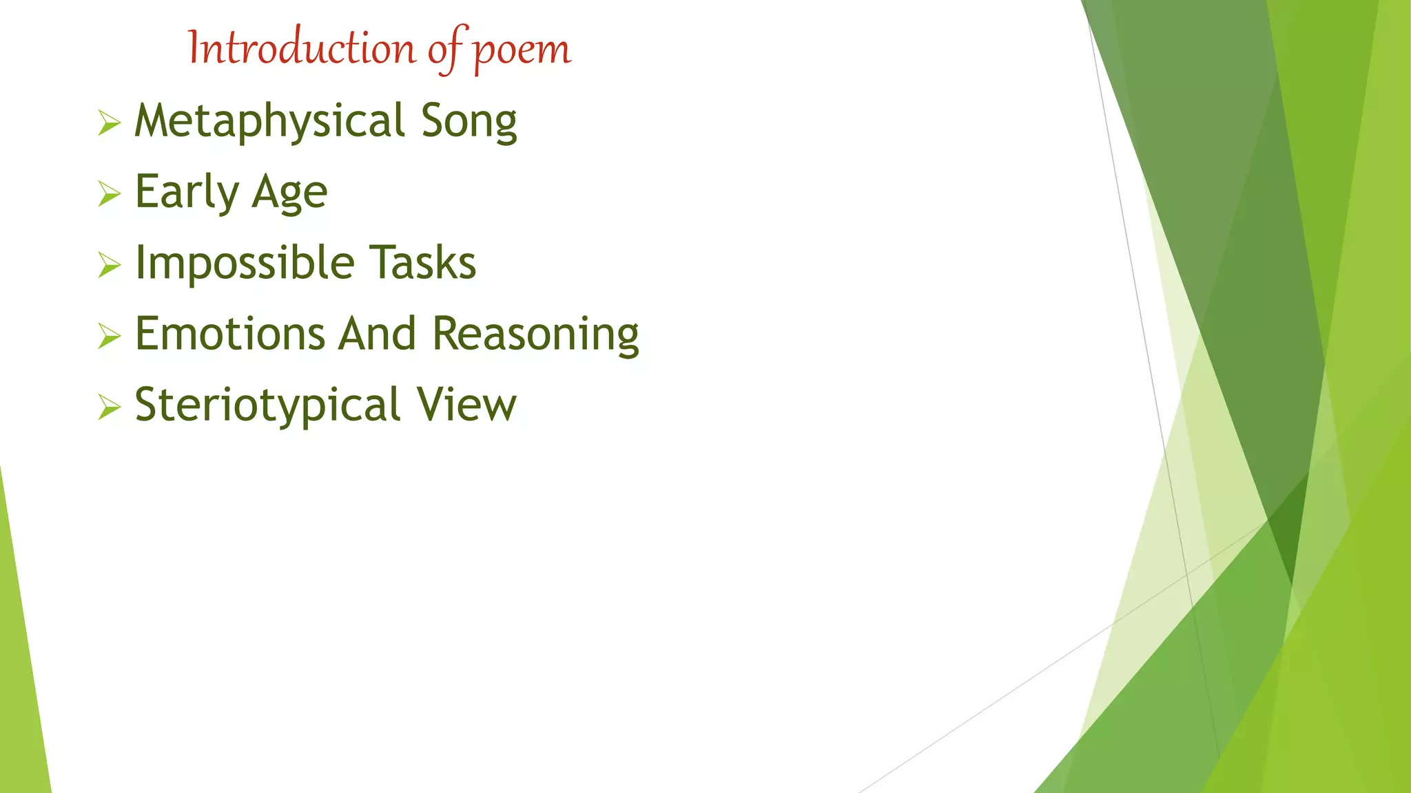 Go and Catch a Falling Star (Poem) | PPTX