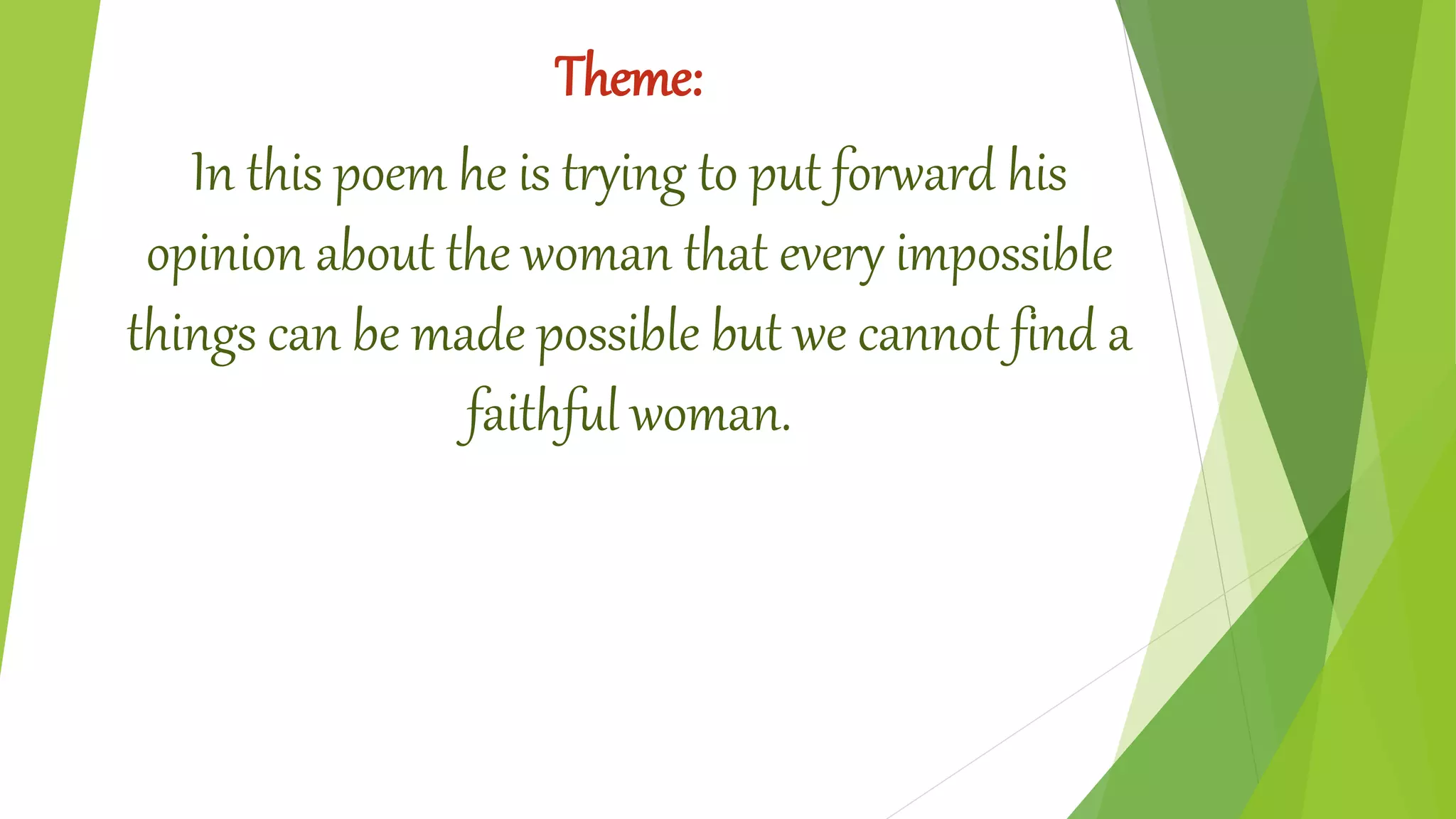 Go and Catch a Falling Star (Poem) | PPTX