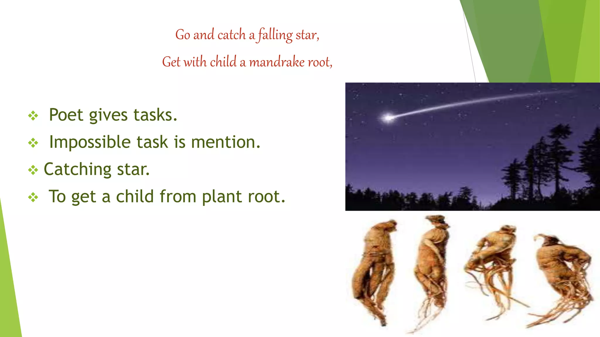 Go and Catch a Falling Star (Poem) | PPTX