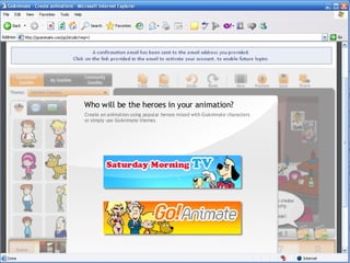 Go Animate Tutorial | PPT | Technology & Computing