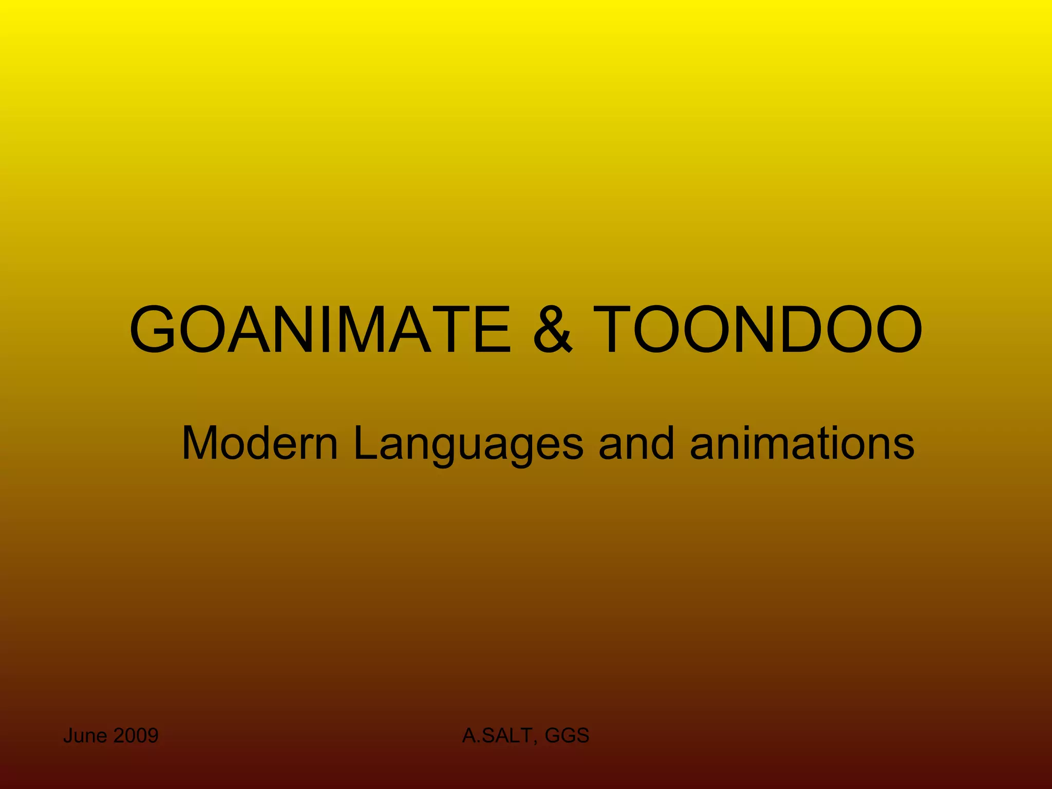 Goanimate & Toondoo | PPT