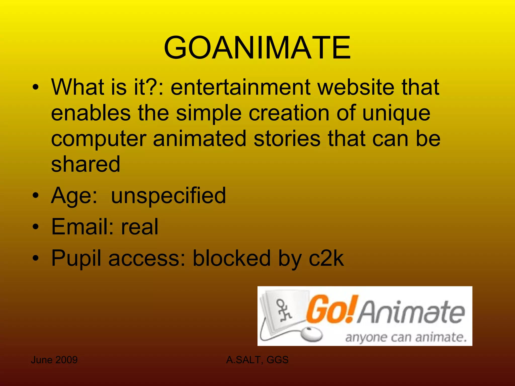 Goanimate & Toondoo | PPT