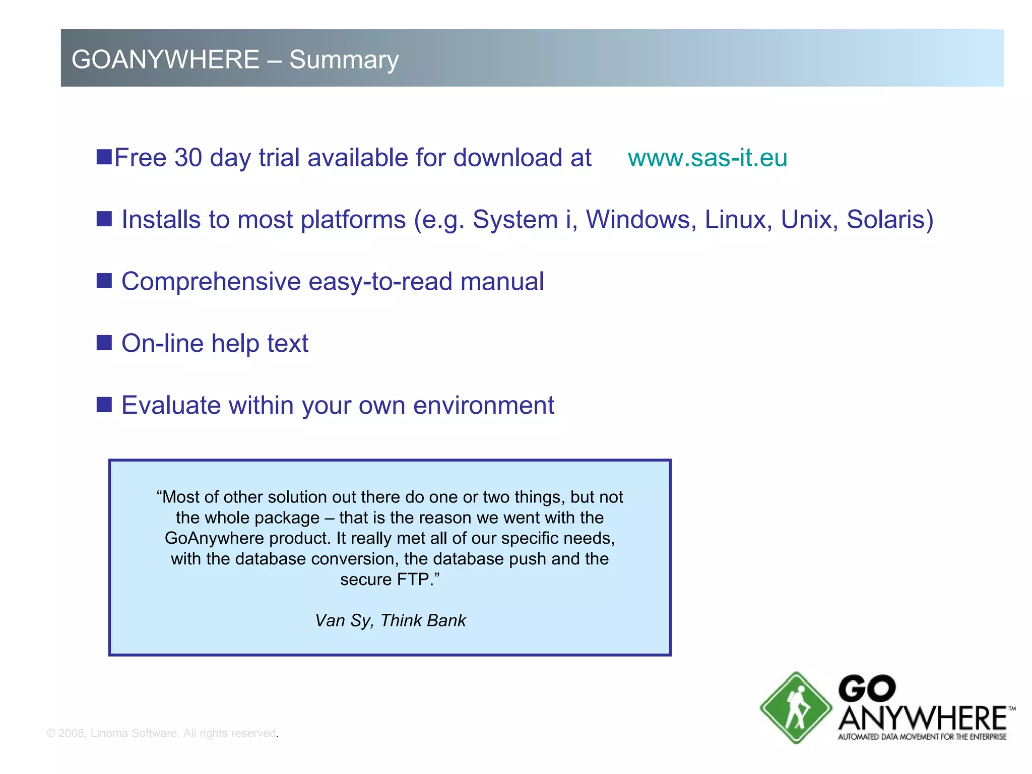 Linoma Go Anywhere | PPT