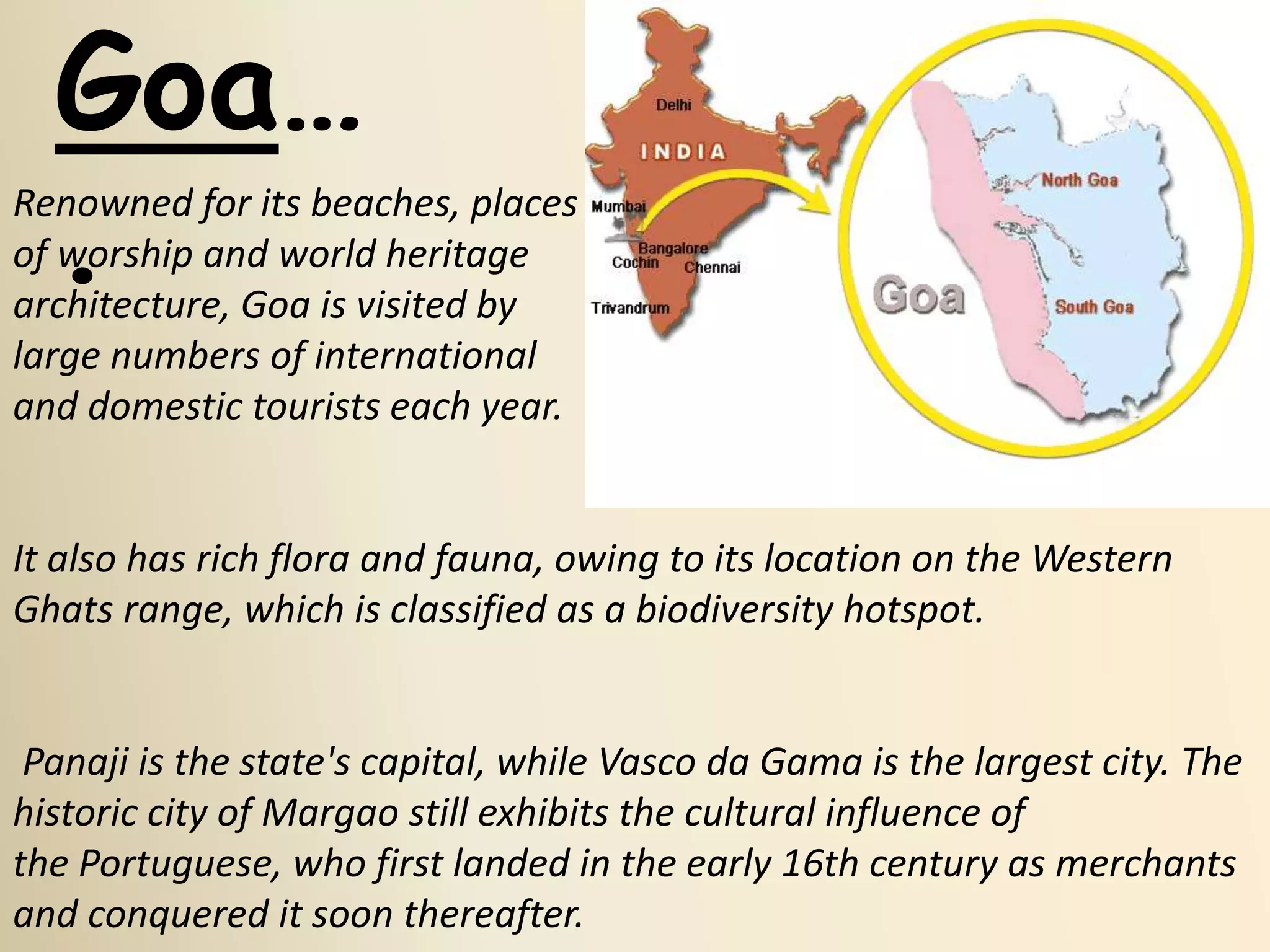 Goa ppt | PPTX | Asia Travel | Travel Locations