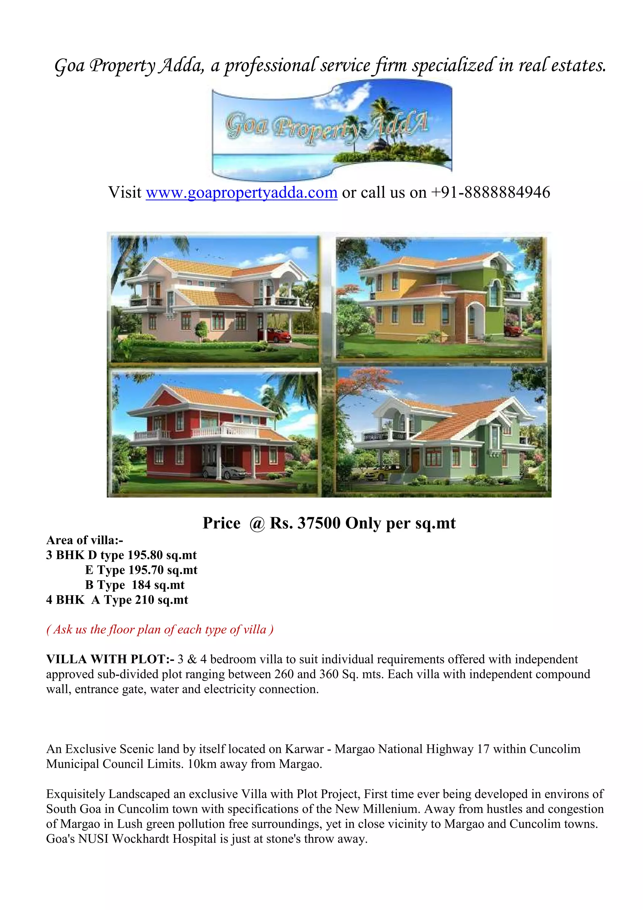 goa property for sale | PDF | Home Appliances | Home & Garden