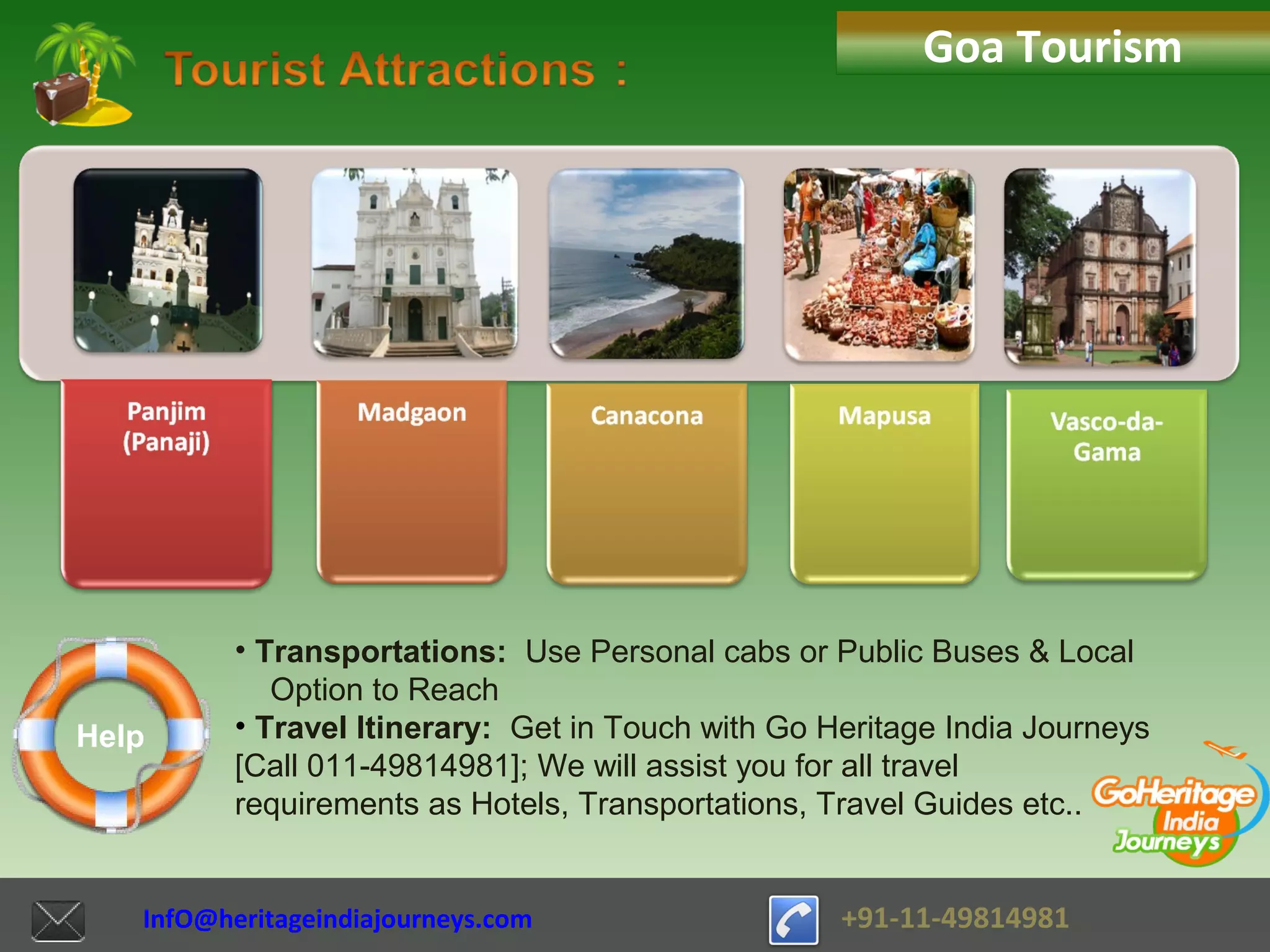 Goa State Tourism - Goa Travel Attractions and Beaches | PPT