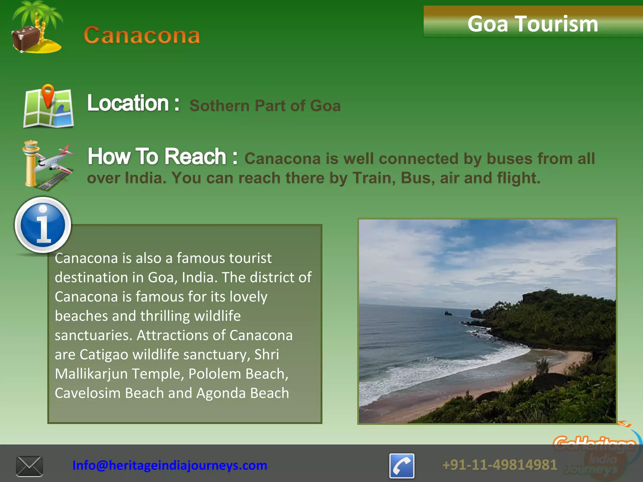 Goa State Tourism - Goa Travel Attractions and Beaches | PPT