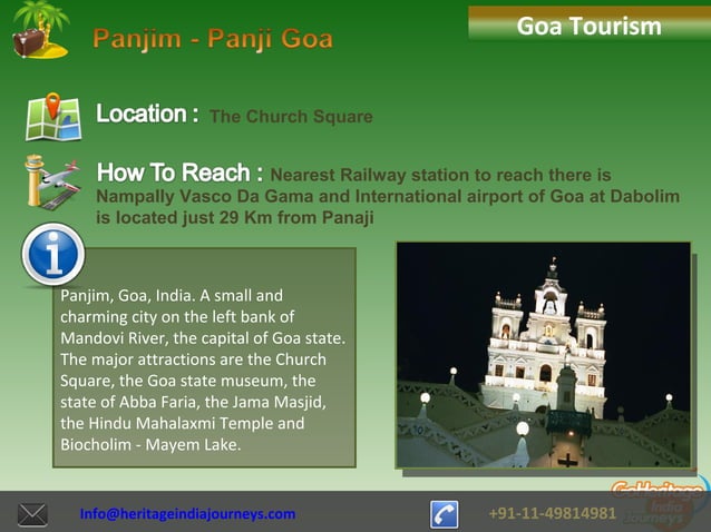 Goa State Tourism - Goa Travel Attractions and Beaches | PPT