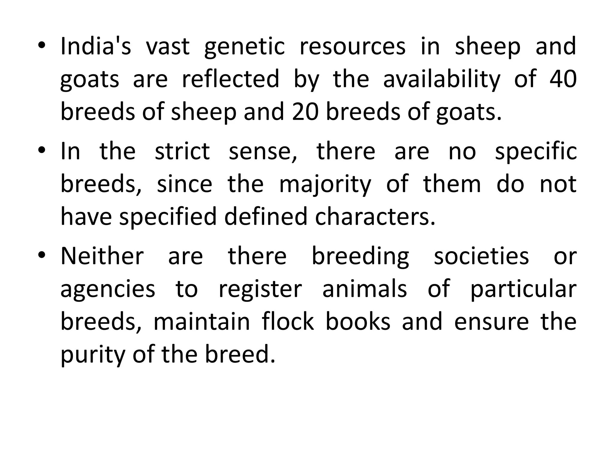Goat breeds of india history, development and classification | PPTX