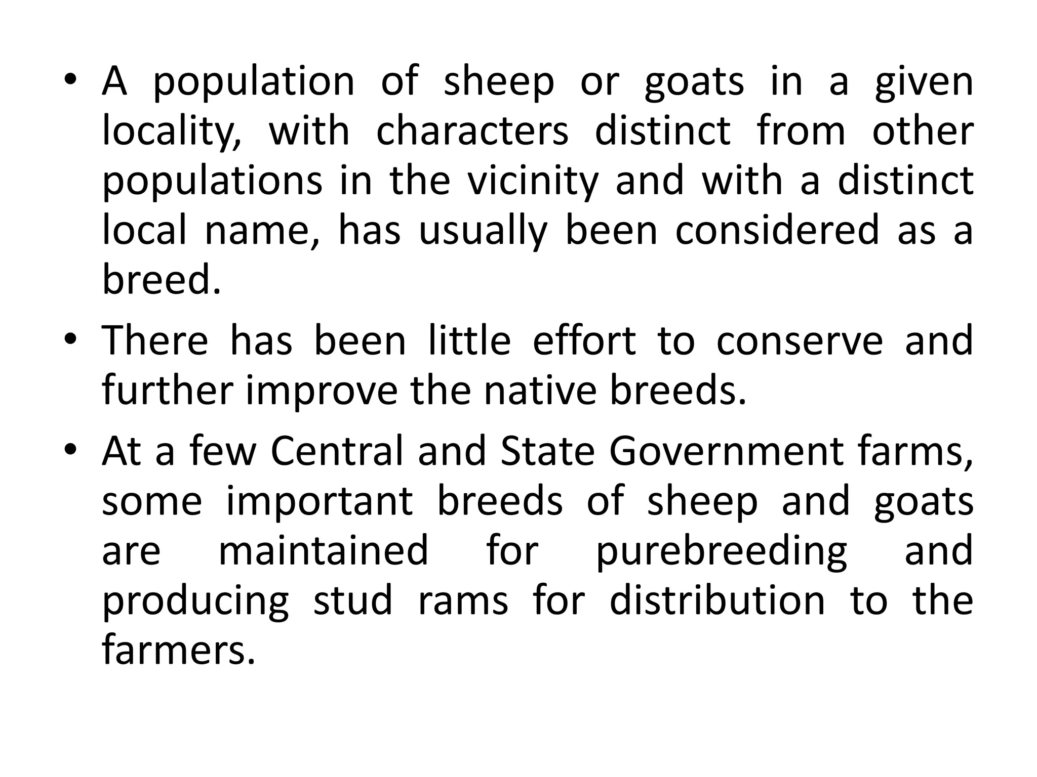 Goat breeds of india history, development and classification | PPTX