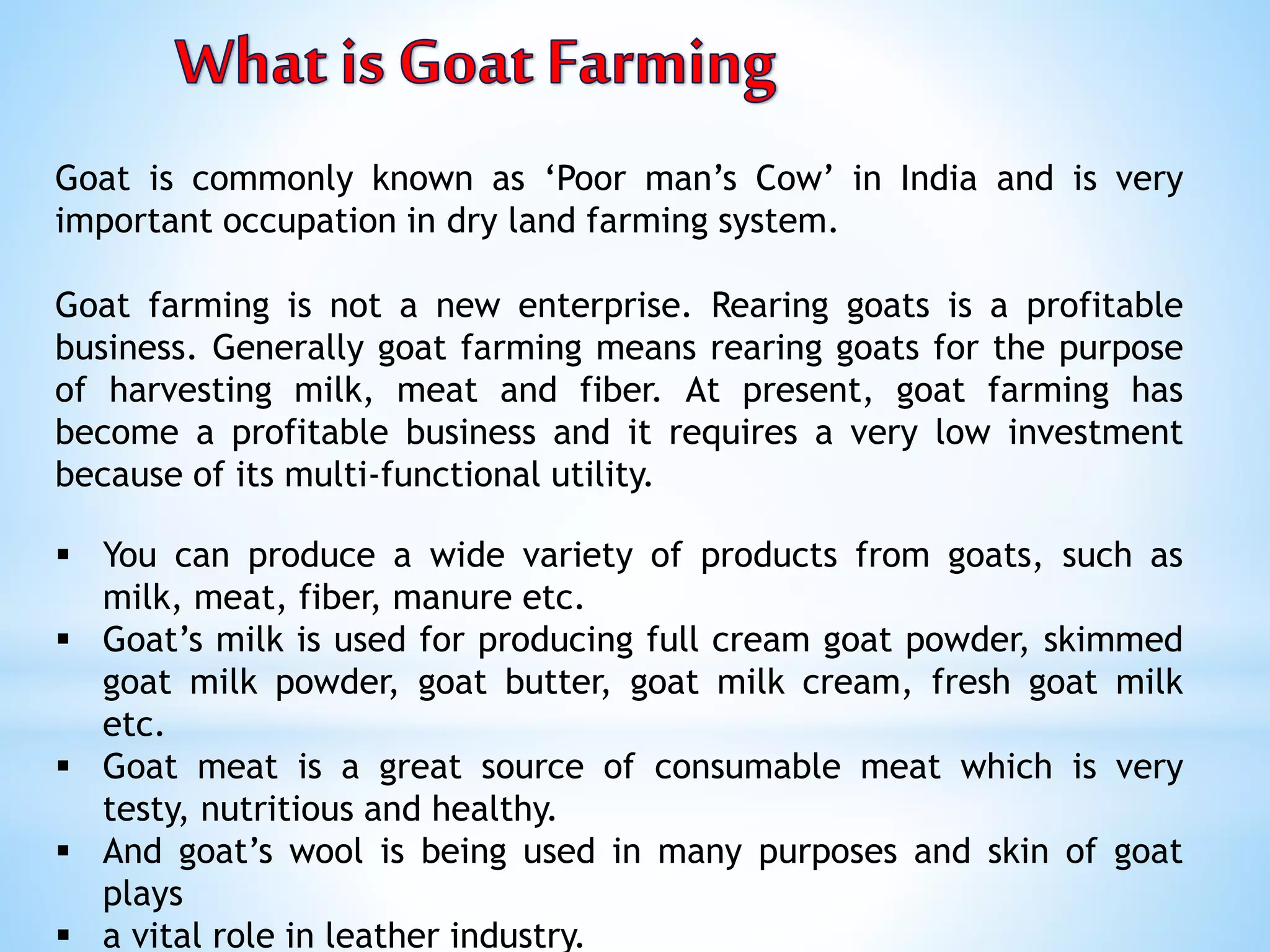 Goat farming | PPTX