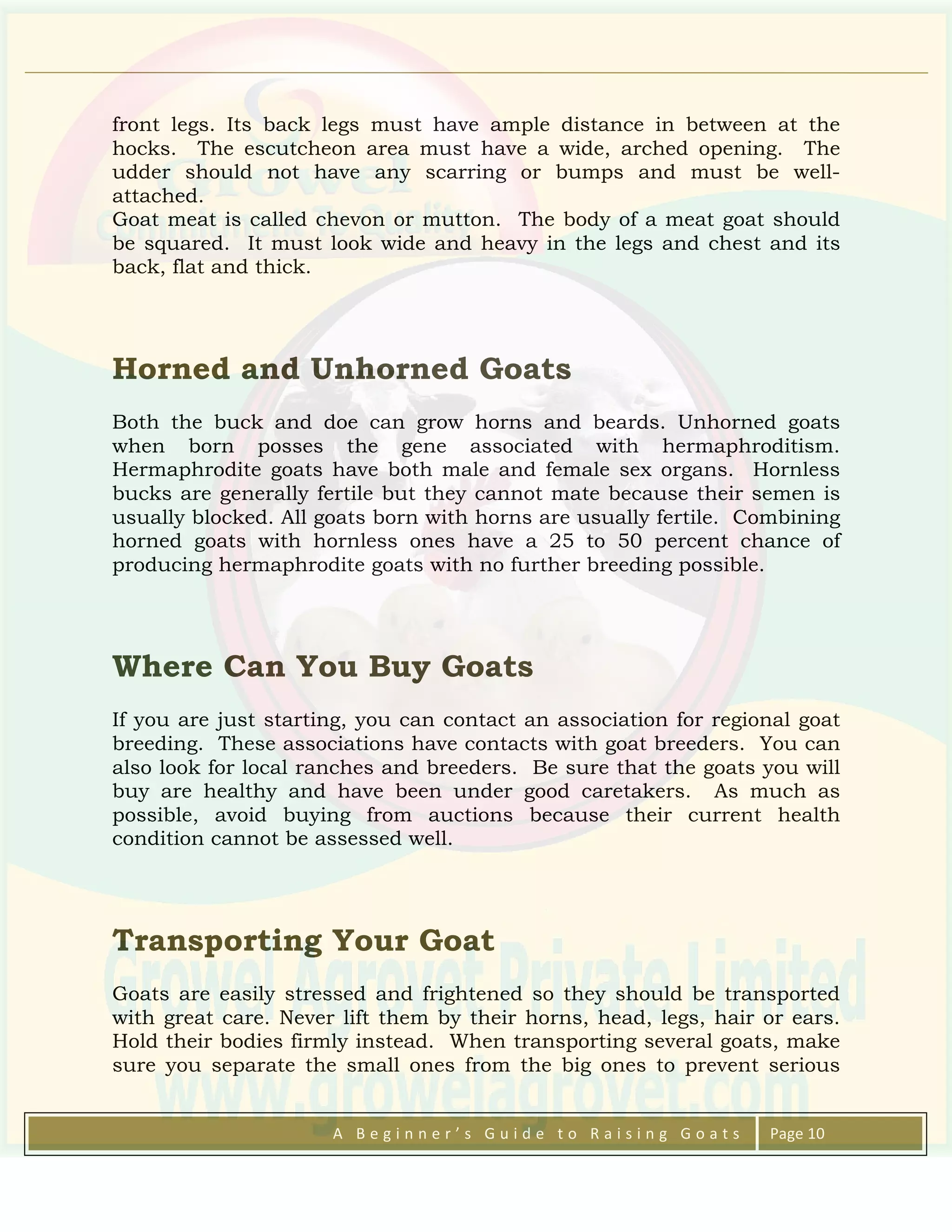 Goat Farming Quick Start Guide | PDF