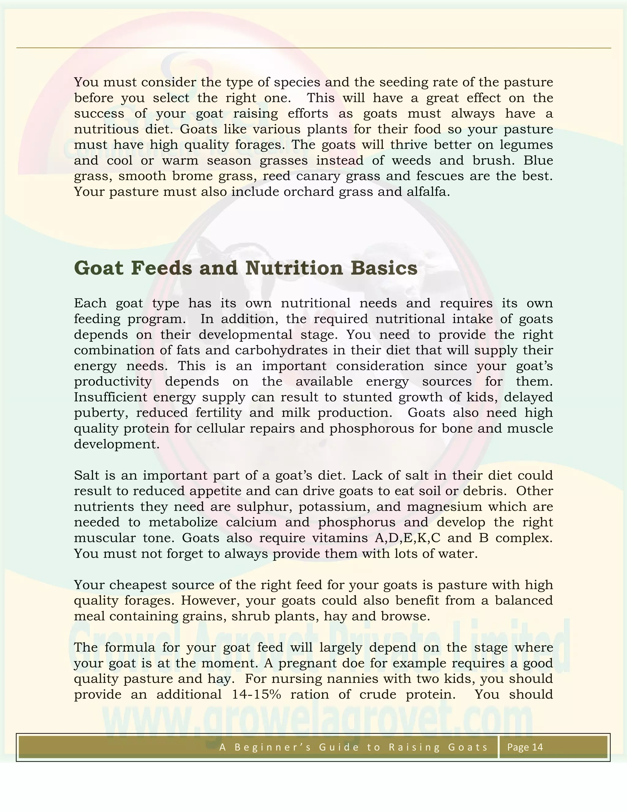 Goat Farming Quick Start Guide | PDF