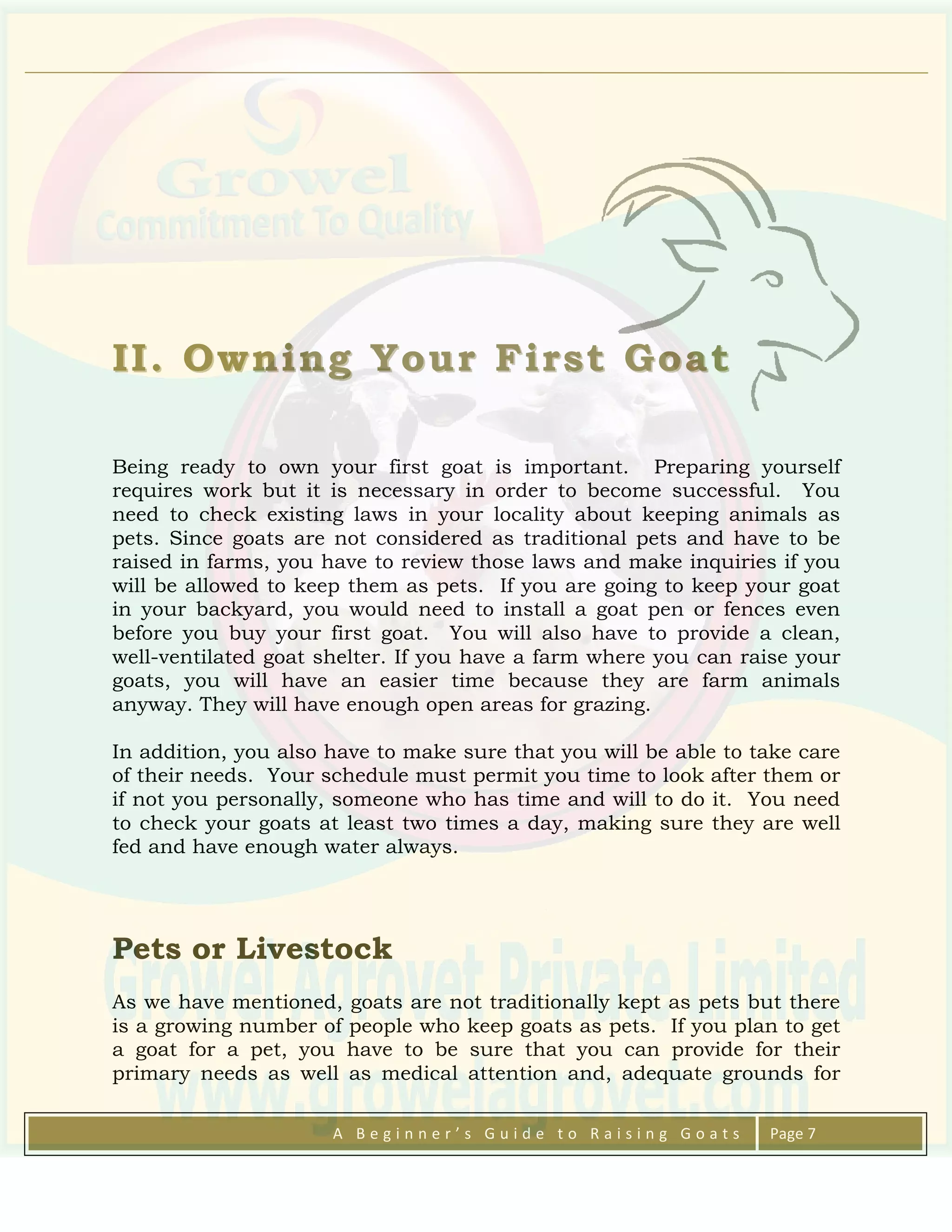 Goat Farming Quick Start Guide | PDF