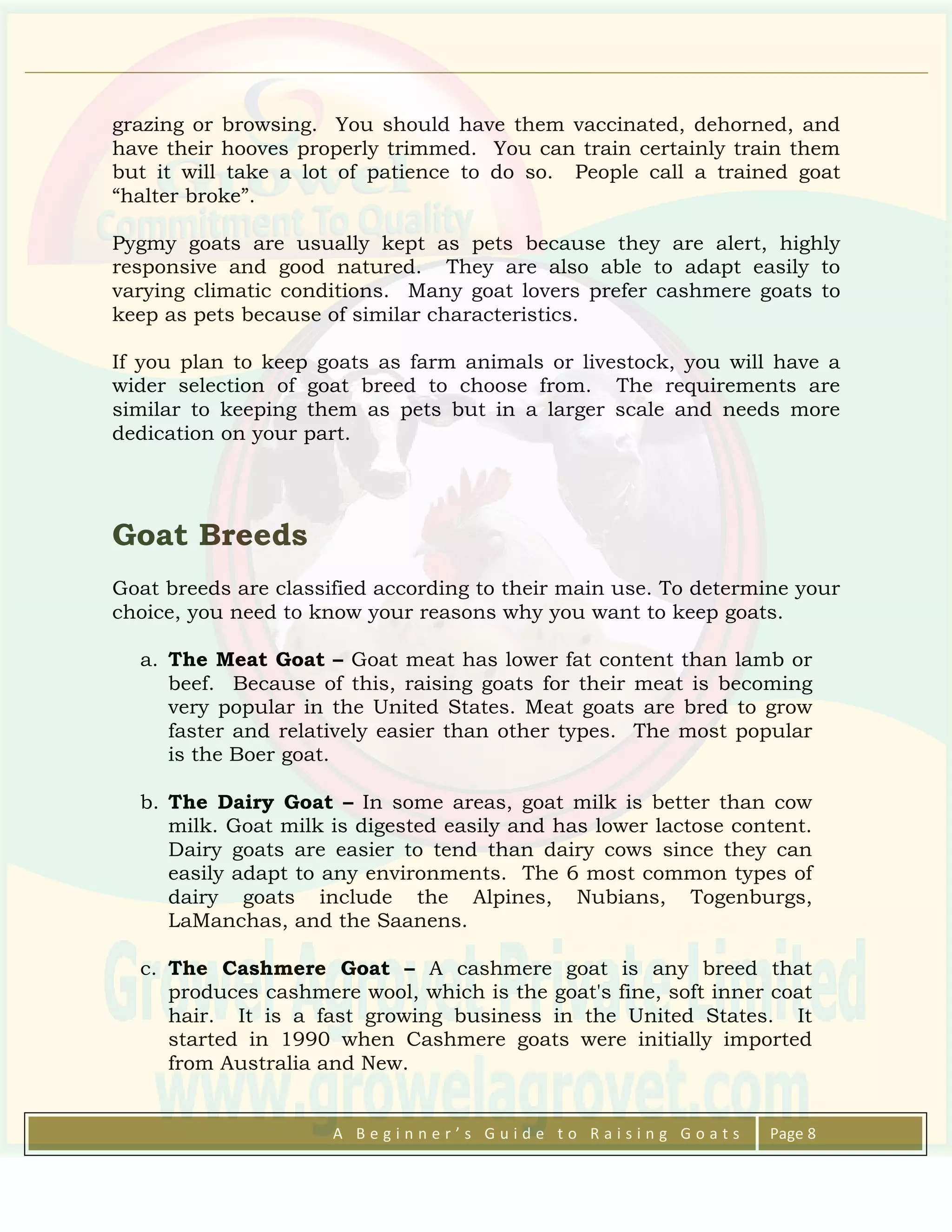 Goat Farming Quick Start Guide | PDF