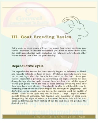 Goat Farming Quick Start Guide | PDF