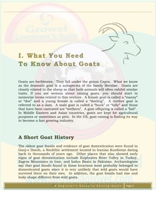 Goat Farming Quick Start Guide | PDF