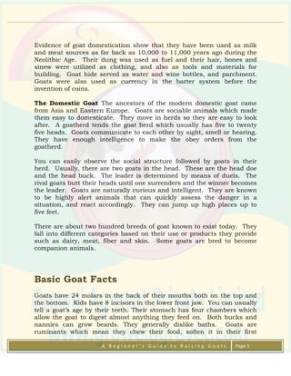 Goat Farming Quick Start Guide | PDF