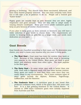 Goat Farming Quick Start Guide | PDF