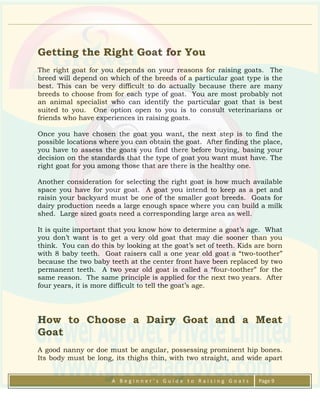 Goat Farming Quick Start Guide | PDF