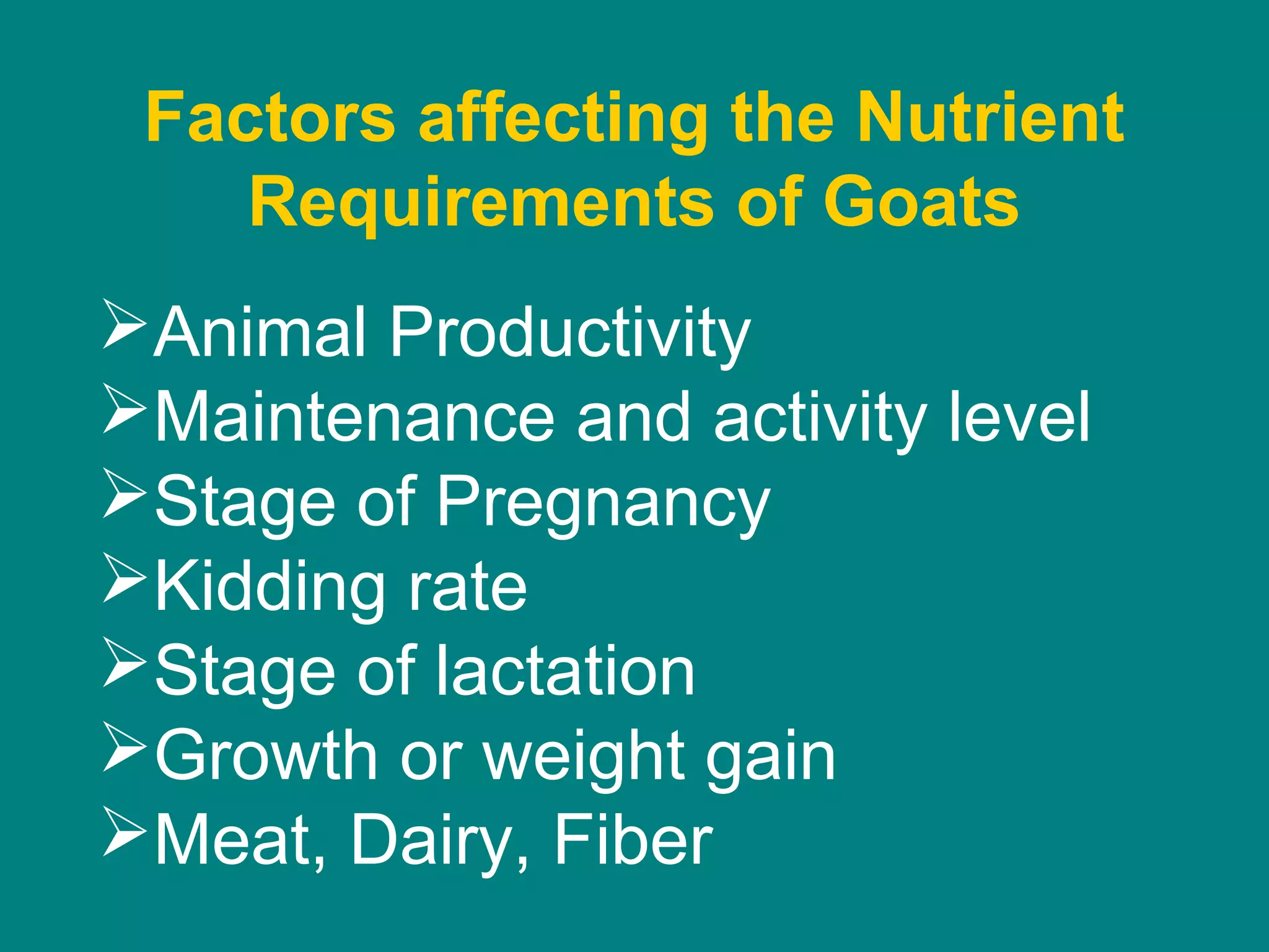 Goat feeding powerpoint pks | PPT