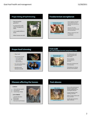 Goat hoof health | PDF