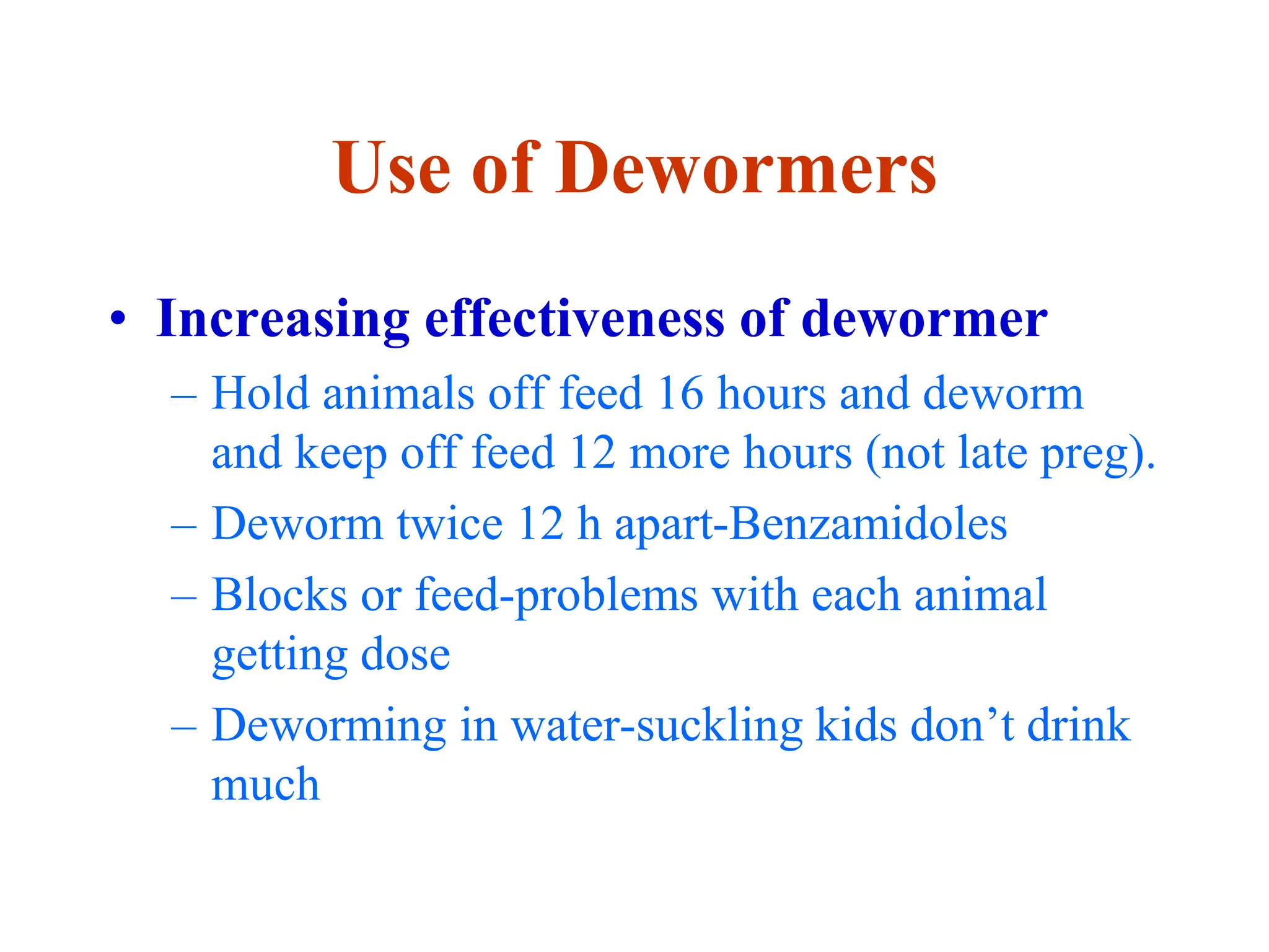 Dewormers and Dewormer Resistance; Introduction to Eye Scores | PDF
