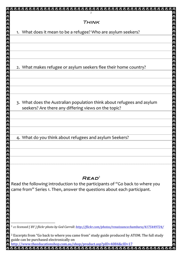 Go back to where you came from- Previewing activities | PDF