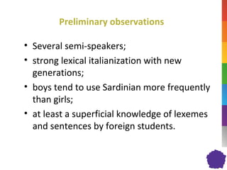 Which Sardinian for education? | PPT